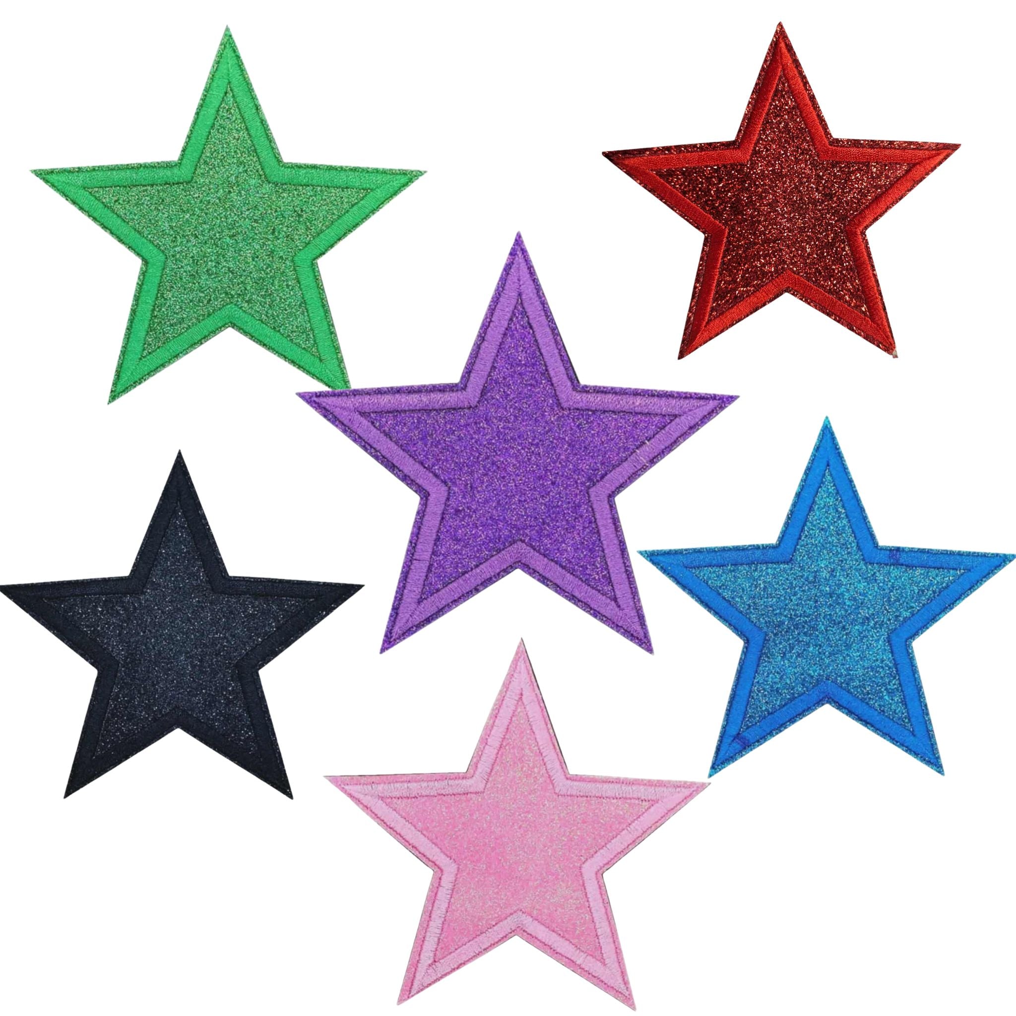 Stars (Glitter) Hat/Misc Patches – The Blanks Spot